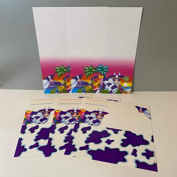 Lisa Frank | Office | Vintage Lisa Frank Cows In Paradise Stationery ...